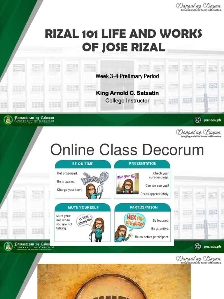 RIZAL 101 Lesson 3 | PDF