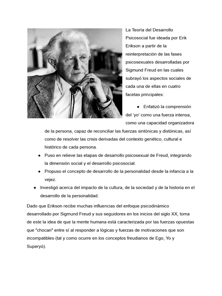 Erick Erickson | PDF | Sigmund Freud | Carné de identidad