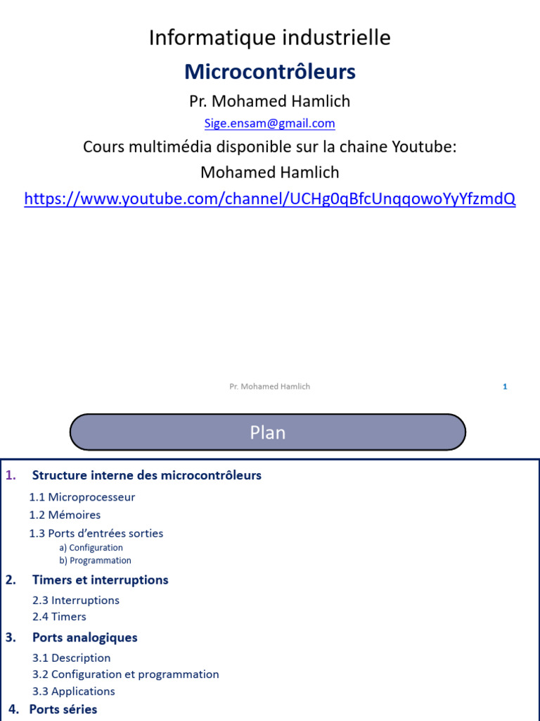 Cours Des Microcontrôleurs | PDF | Ordinateurs