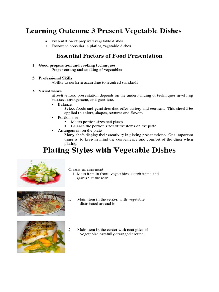 present vegetable dishes | PDF