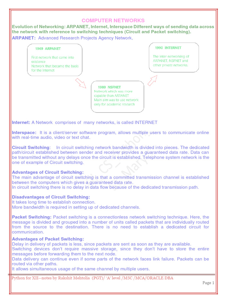 1 Computer Networks | PDF