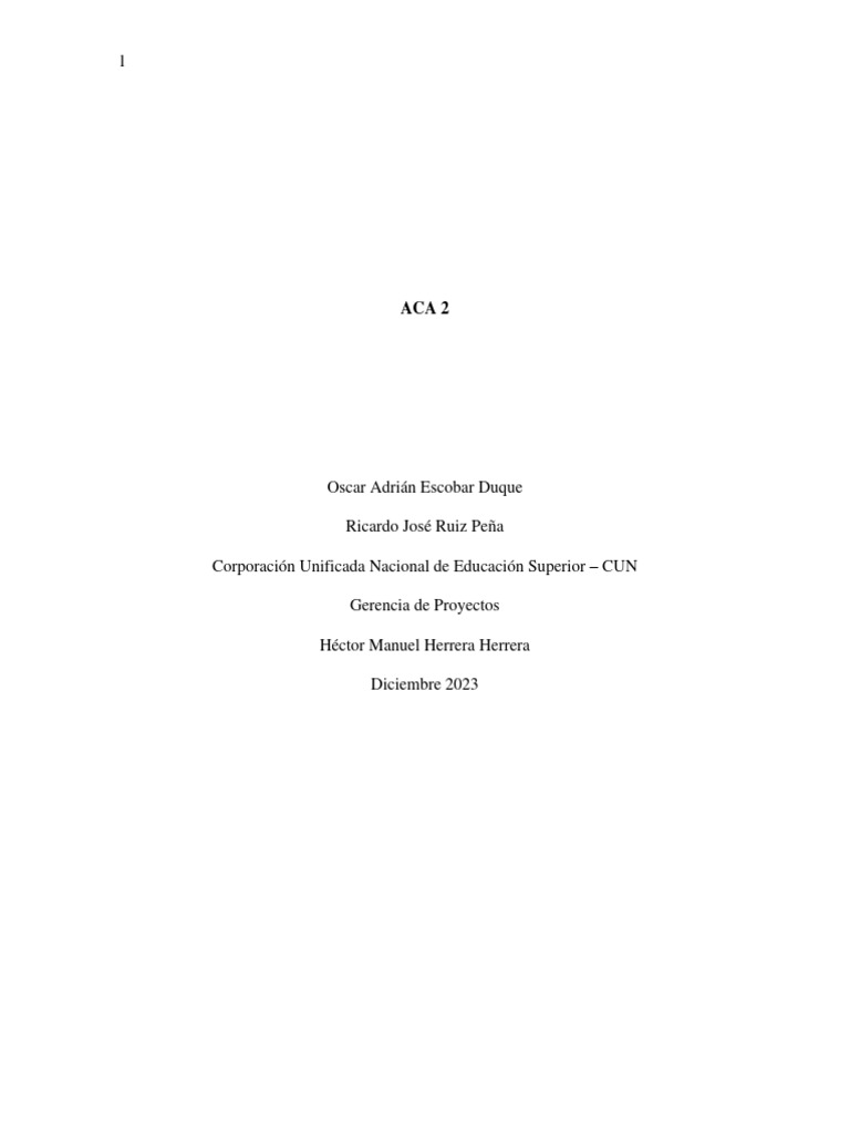 ACA 2 Proyecto1 | PDF