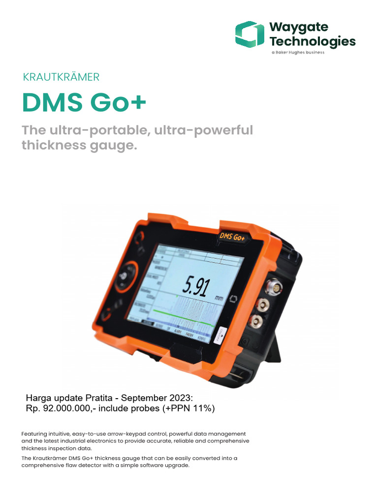 Krautkramer DMS-Go - Ultrasonic Thickness Gauge Brochure BHFF20219 ...