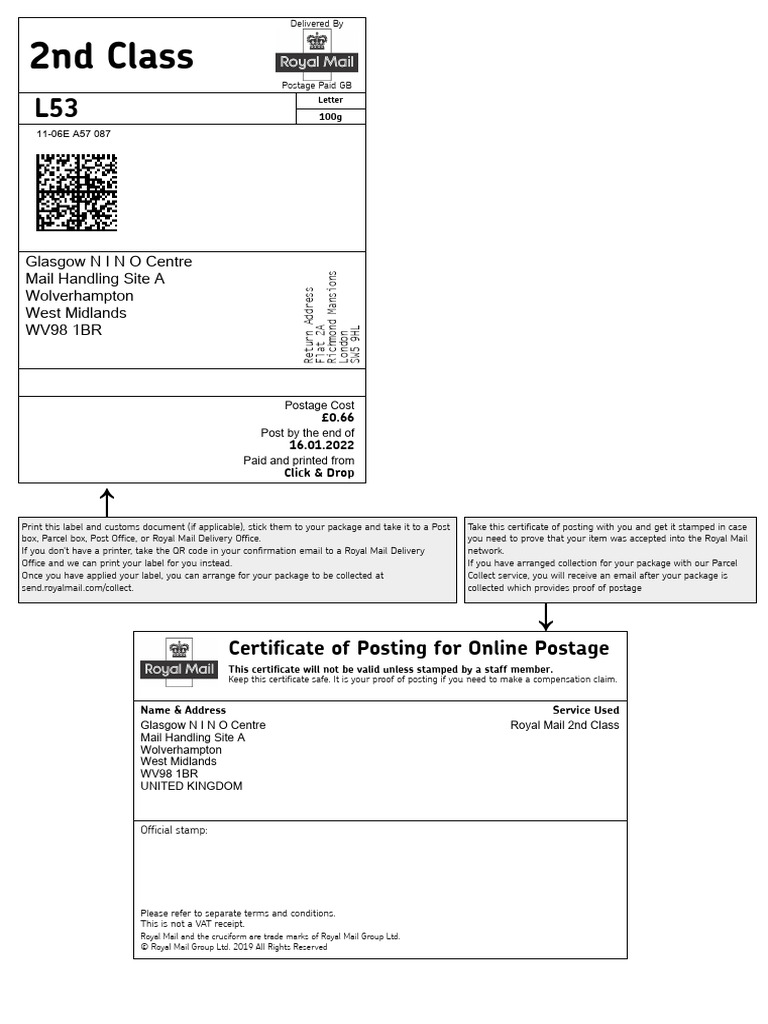 Royal Mail Label WP 1079 3569 700 | PDF