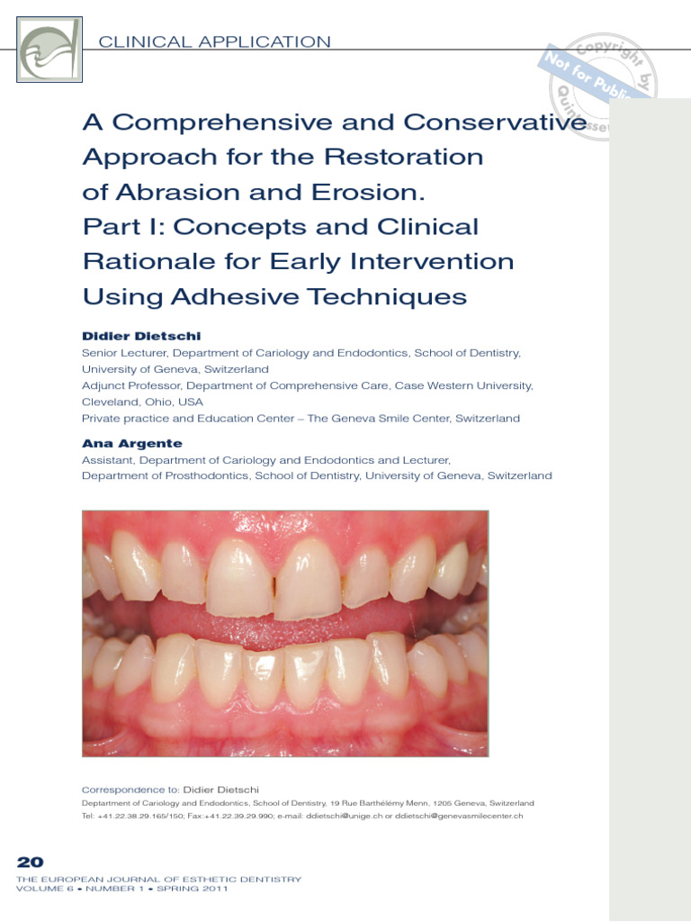 A Comprehensive and Conservative Approach For The Restoration of ...