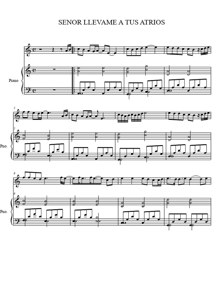Señor Llevame A Tus Atrios | PDF
