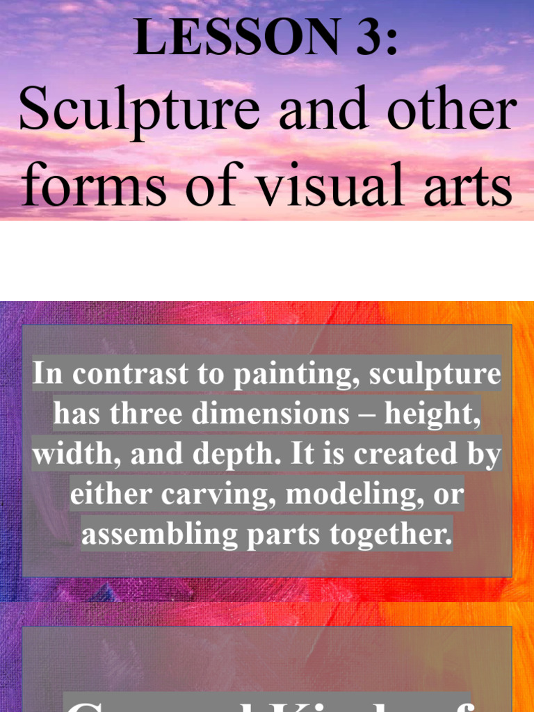 Exploring Sculpture in Visual Arts | PDF | Sculpture | Relief
