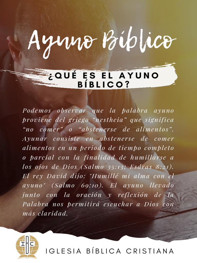 El Ayuno Bíblico | PDF | Religión y espiritualidad
