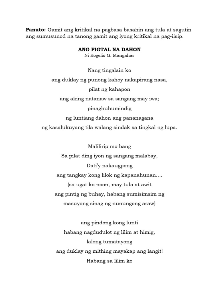 Pagsasanay Lecture 2 Finals Masining | PDF