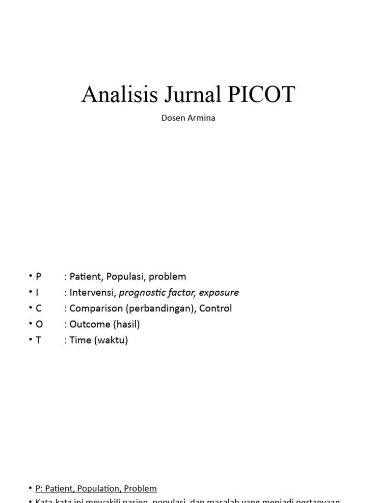 Analisis Jurnal PICOT | PDF