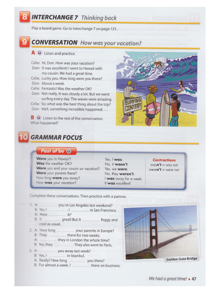 (SB) Interchange 1 - Unit 7 - Lesson 2 (1) | PDF