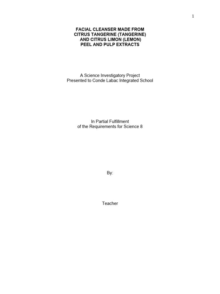 SIP Citrus Fruits Facial Cleanser | PDF