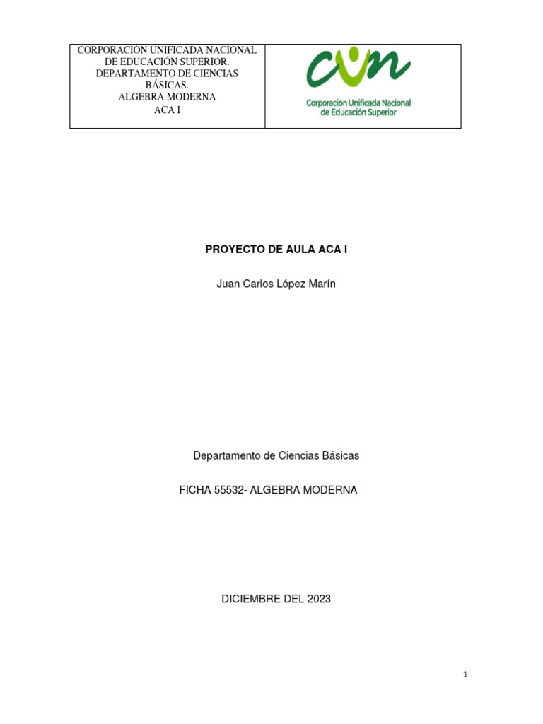 Aca 1 | PDF