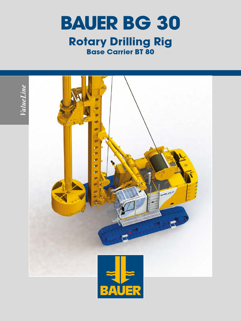 Bauer BG 30: Rotary Drilling Rig | PDF