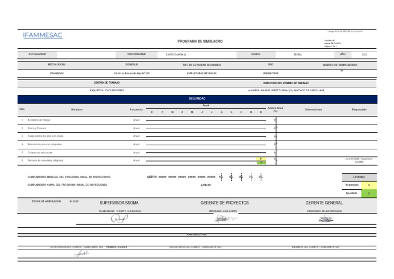 Programa de Simulacro | PDF