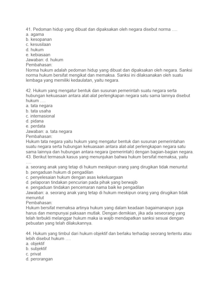 BANK Soal PKN 12 GANJIL | PDF