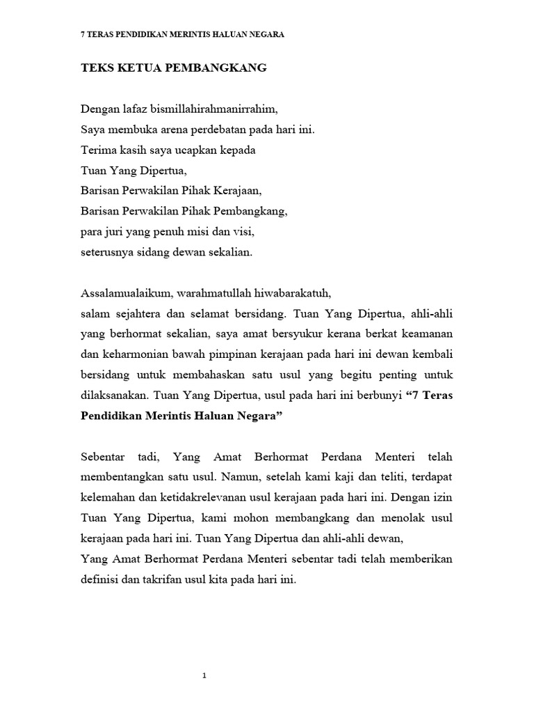 ket Pembangkang 7 Teras | PDF