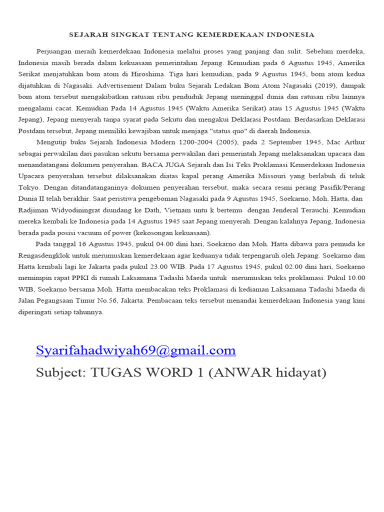 Tugas 1 MS Word | PDF