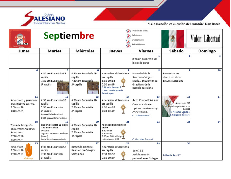 Calendario Septiembre | PDF