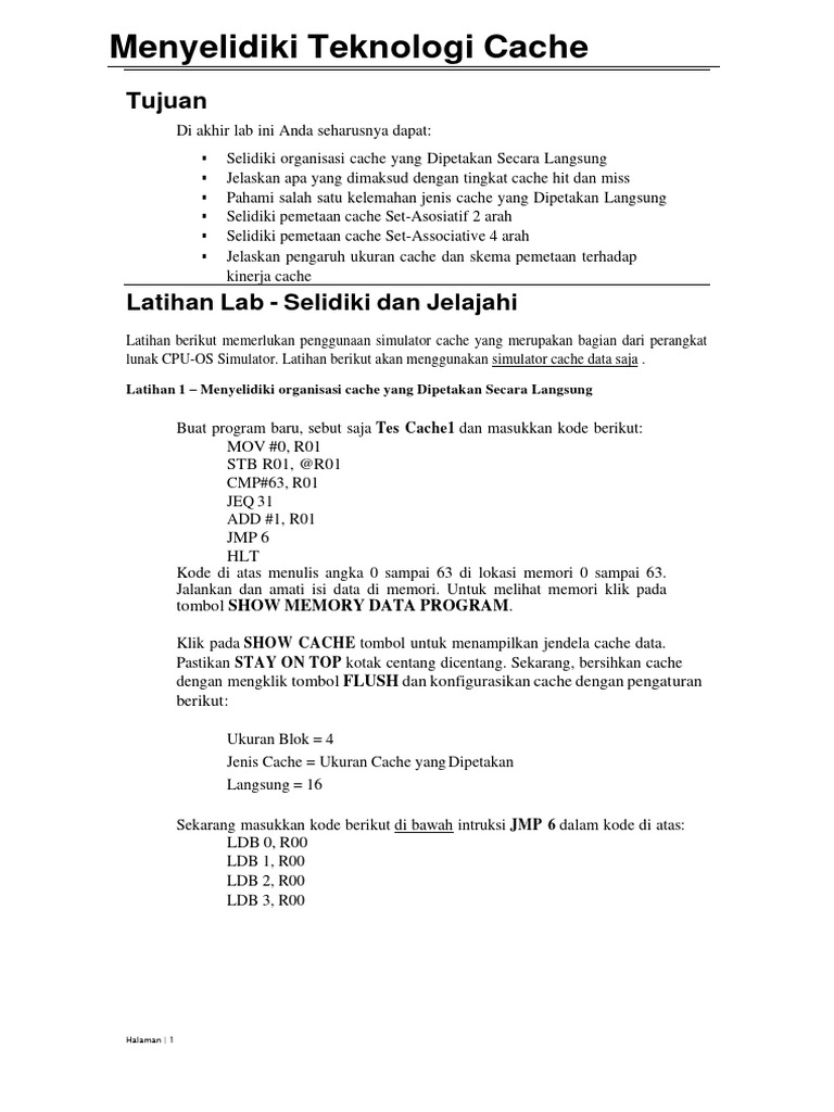 Investigating Cache Technology 1 | PDF