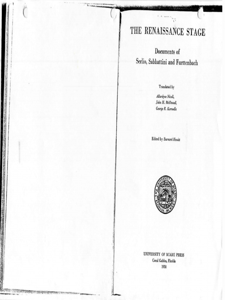 Serlio Sabbattini - The Renaissance Stage | PDF