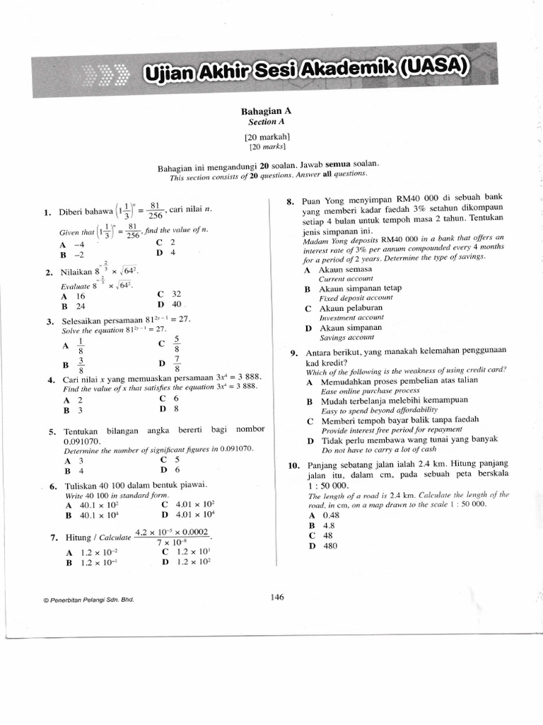 Uasa Math f3 | PDF