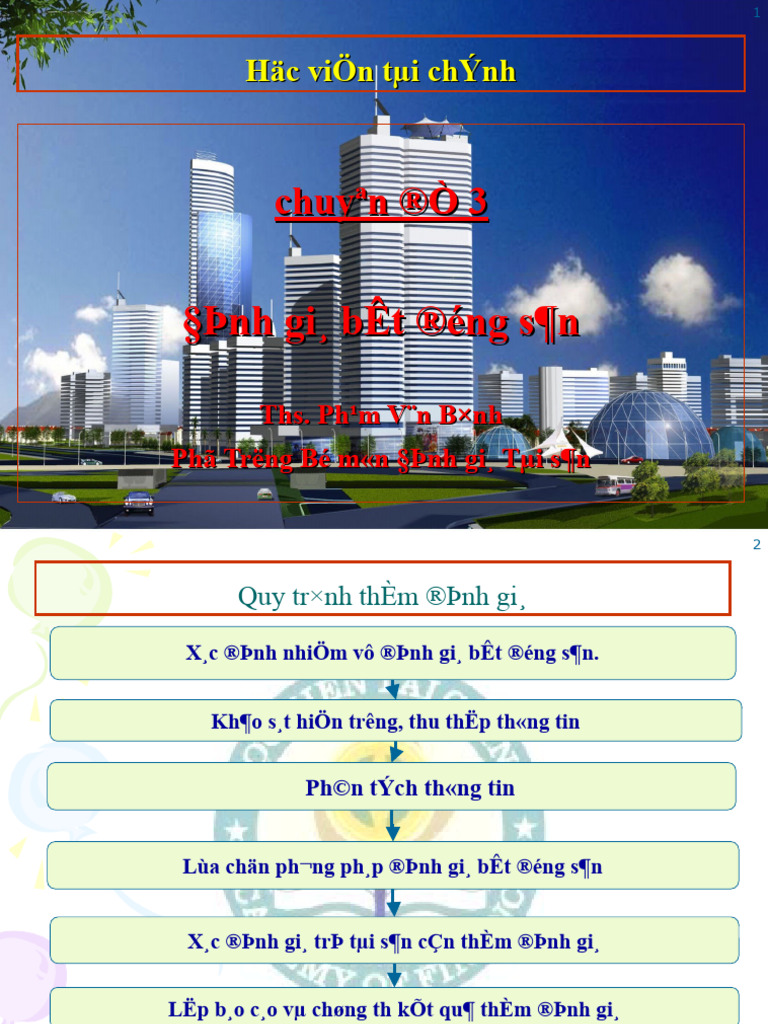 Chuyen de 3 - Cac Phuong Phap Dinh Gia BDS | PDF