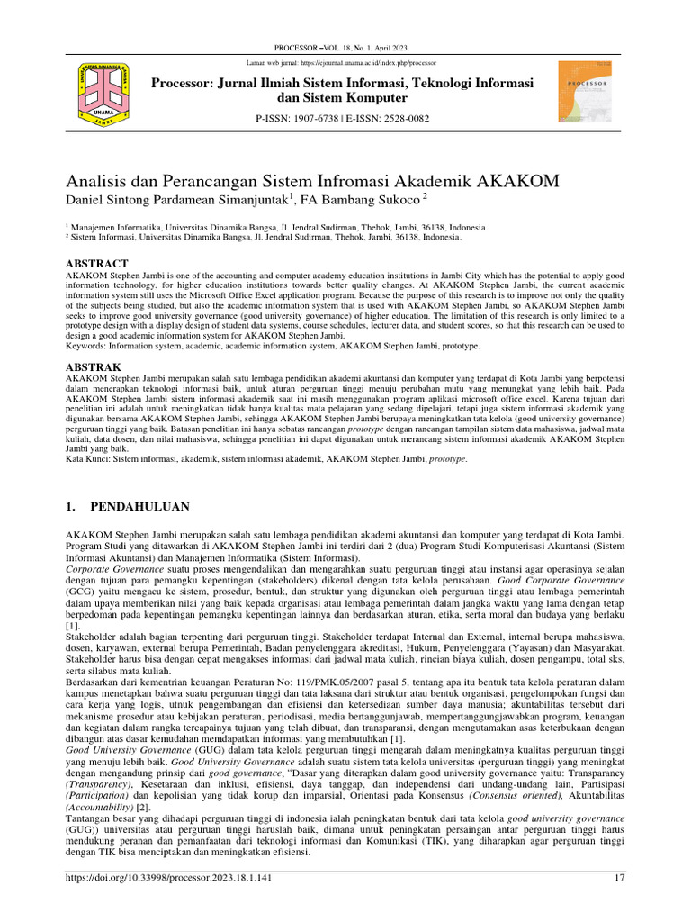 Analisis Dan Perancangan Sistem | PDF