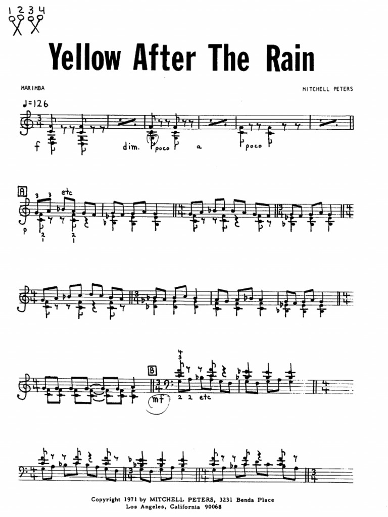 Yellow After The Rain | PDF