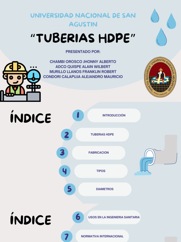 Exposicion Hdpe Terminado | PDF | Tubería (transporte de fluidos) | Minería