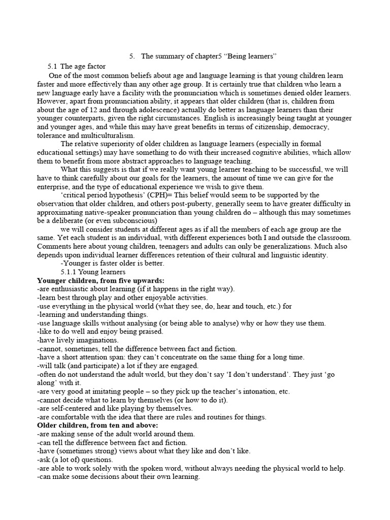 The Summary of Chapter5 | PDF