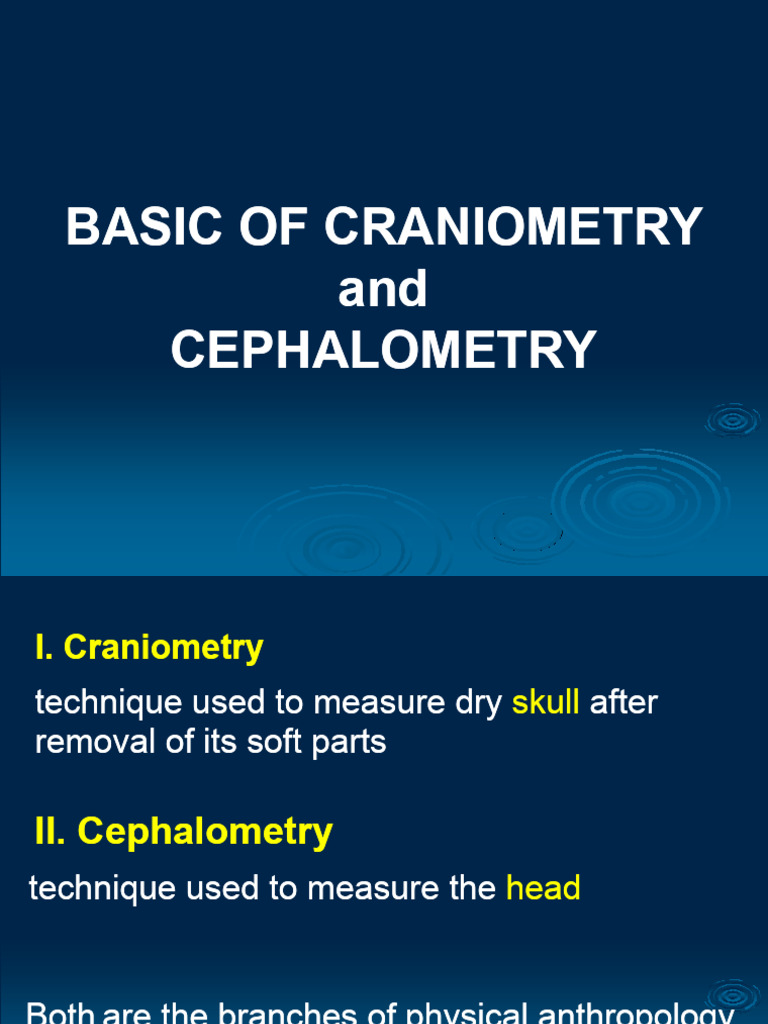 Craniometry measures | PDF