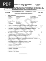 Dbatu B Pharmacy Previous Years Question Papers | PDF