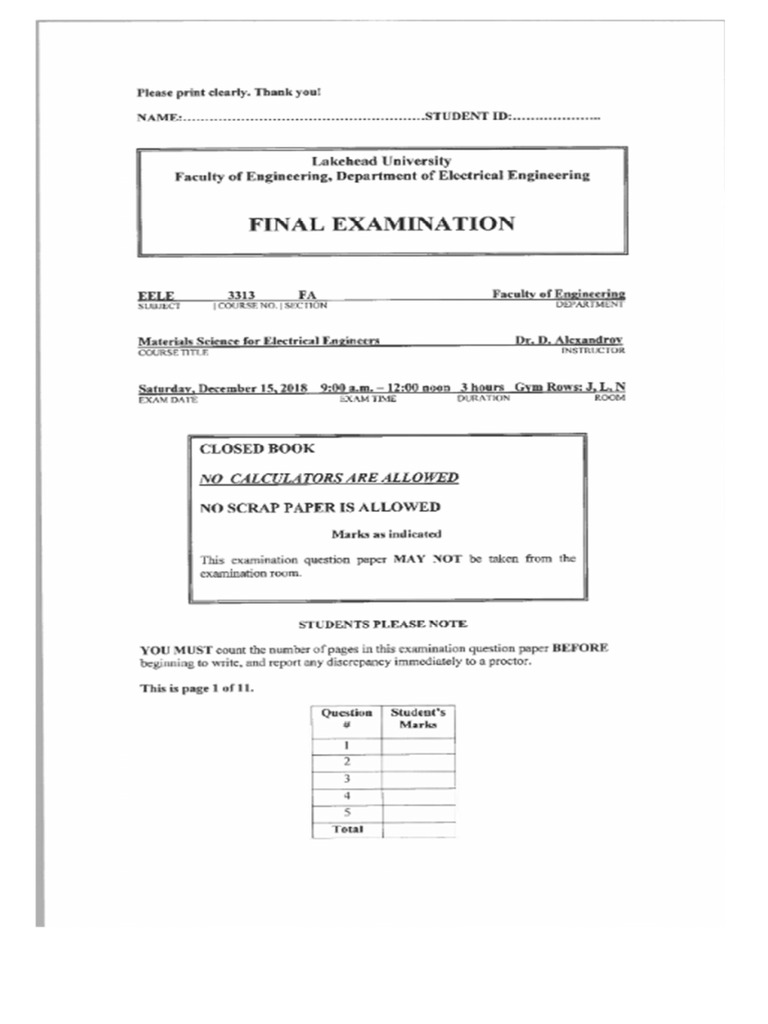 EELE3313_final_2018 | PDF