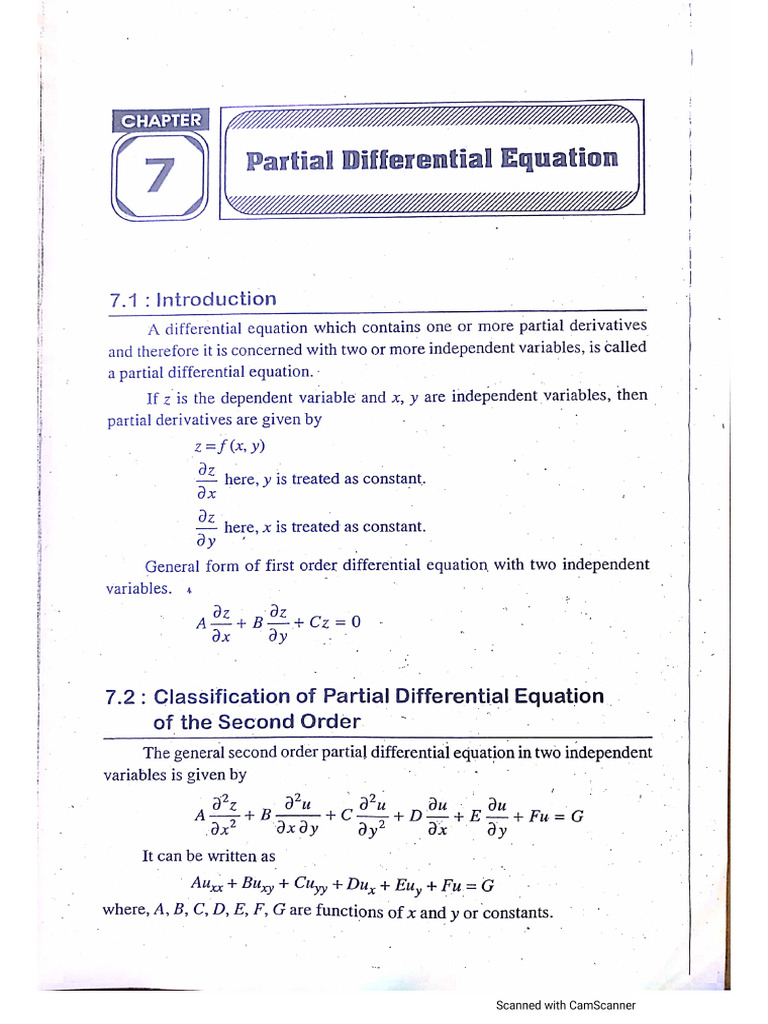 ANM UNIT NO. 6 Partial Differential Equations | PDF