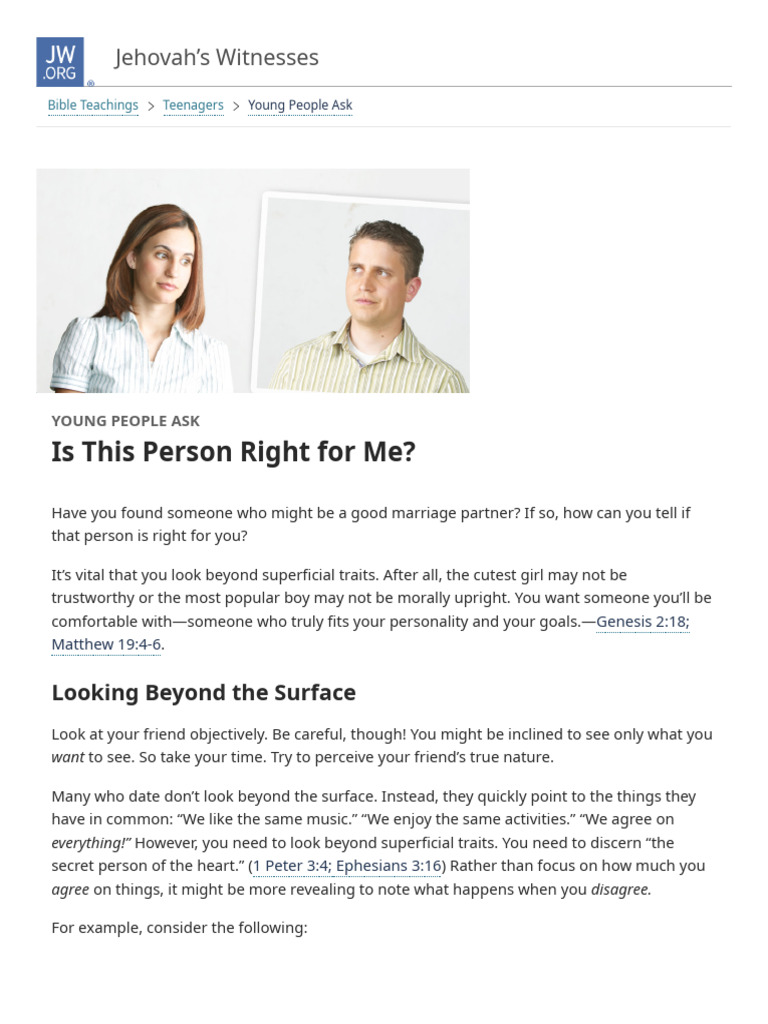 Is This Person Right for Me_ _ Young People Ask | PDF