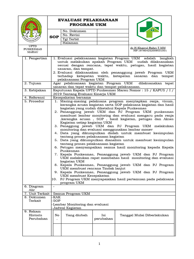 4.2.4.4. Sop Evaluasi Program | PDF