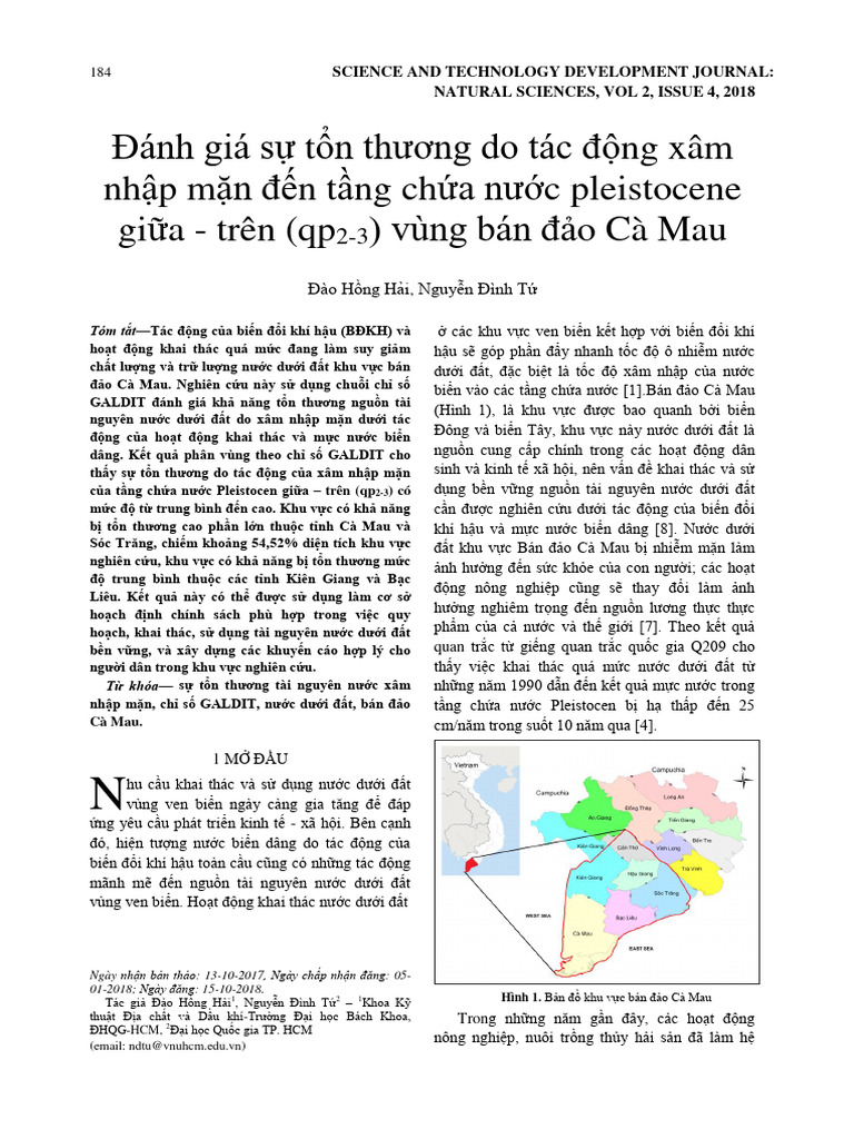 Danh Gia Ton Thuong Do Tac Dong XNM Den Tang Chua Nuoc Pleistocene Vung ...