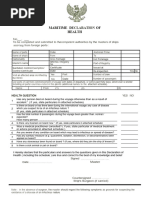 Maritime Declaration of Health | PDF | Sea Captain | Health Care