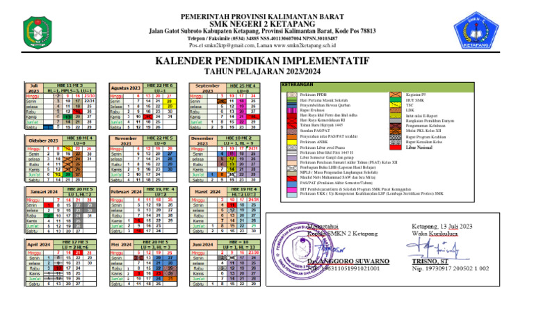 Kaldik Implementatif 2023-2024-3 | PDF