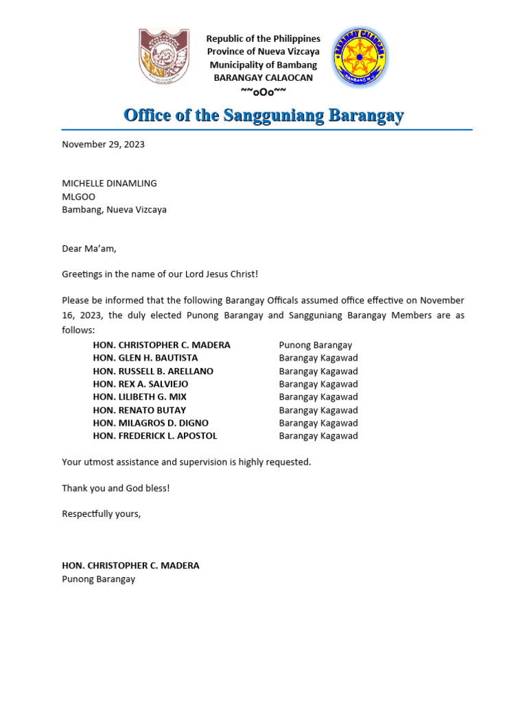 Assumption Letter | PDF