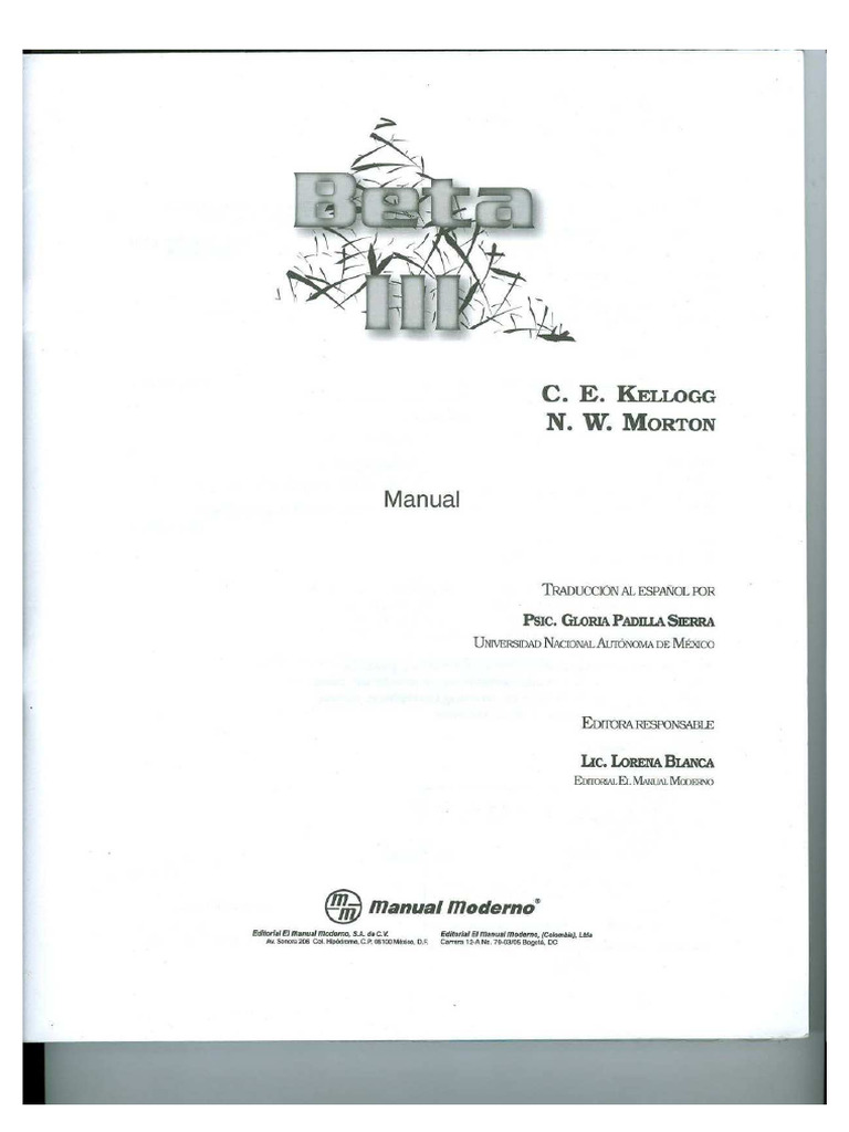 Beta Iii Completo | PDF