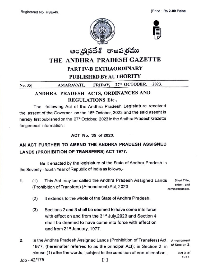 Act No 35 of 2023 | PDF