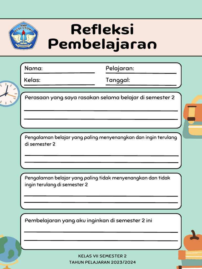 Refleksi Pembelajaran Semester 2 | PDF