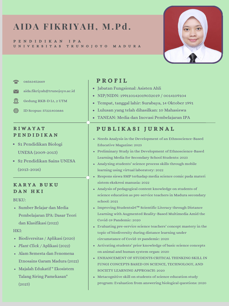 CV - Aida Fikriyah 2023 | PDF