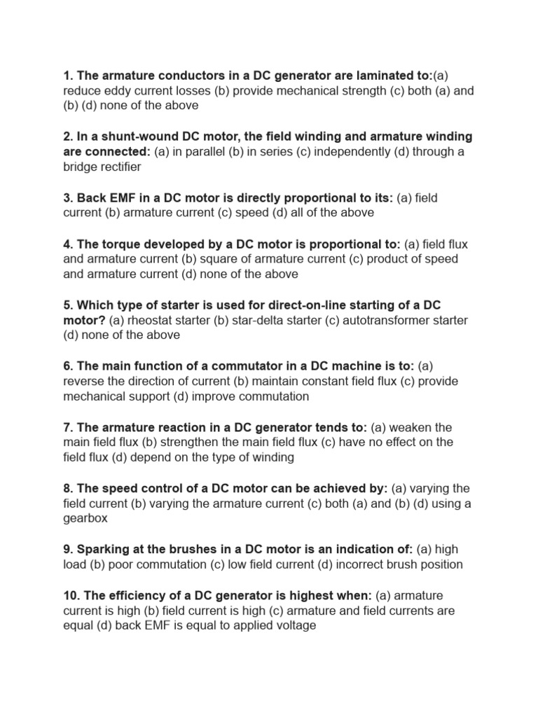 DC machine | PDF