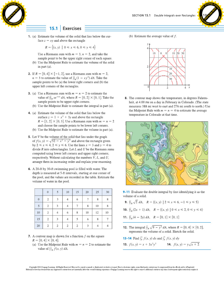 Stewart Chap 15 Exercises | PDF