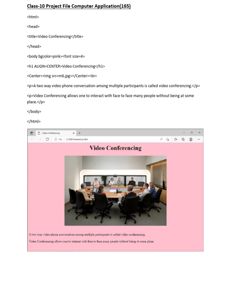 Class 10 Project HTML | PDF | Internet | Internet Forum