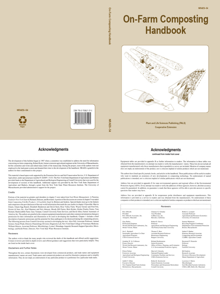 On Farm Composting Handbook-NRAES-054 | PDF