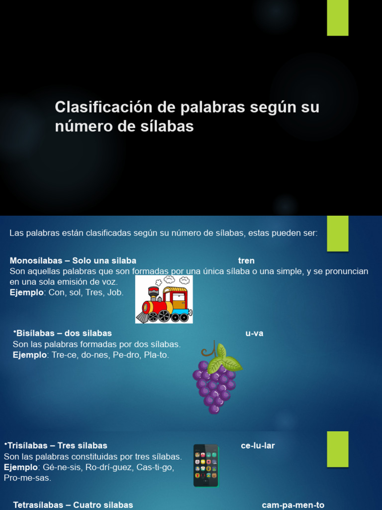 Clasificación de Palabras Según Su Número de Sílabas | PDF